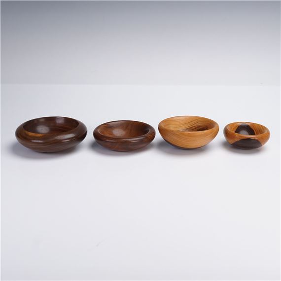 Barry Biesanz | 4pc Barry Biesanz Signed Lignum Vitae Wood Bowls ...