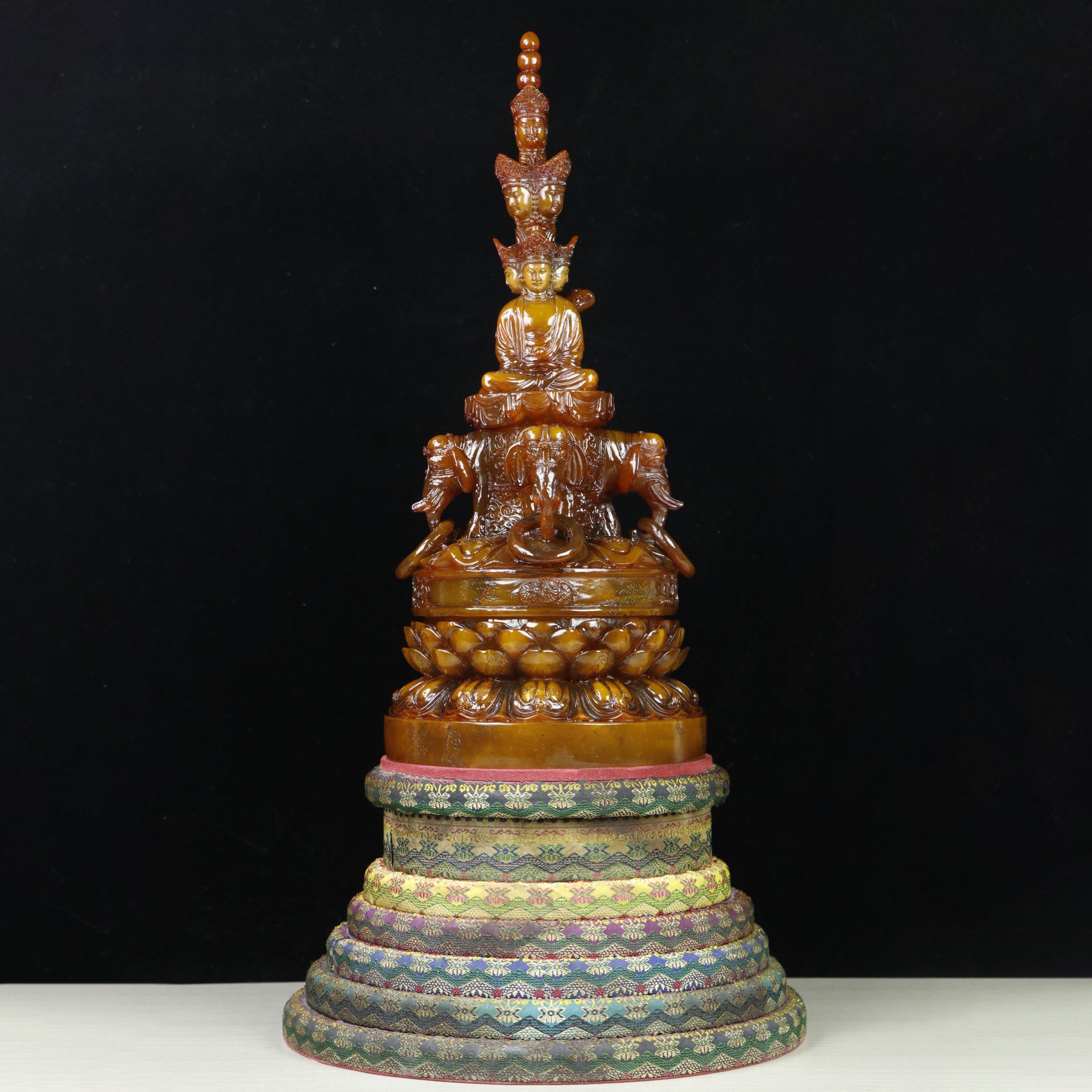 Yu Xuan | Ancient Jade Xuan's work of Tian Huangshi Guanyin with four ...