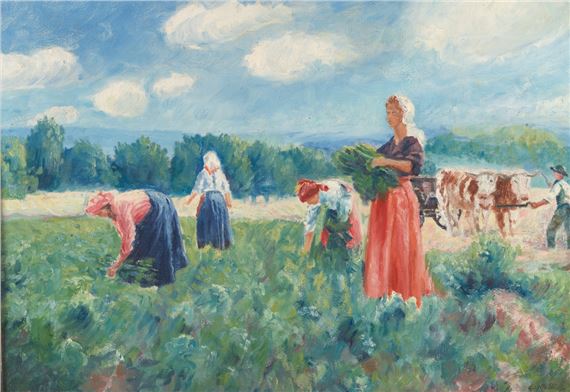 Szelle Scheffer | Women in meadow (19th Century 20th Century) | MutualArt