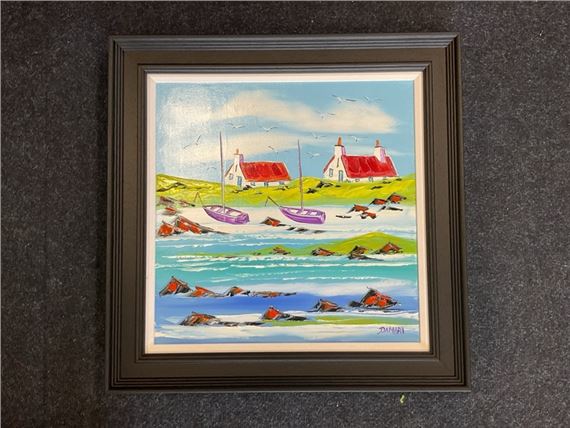 John Damari | Sailing Boats on the Isle of Lewis | MutualArt