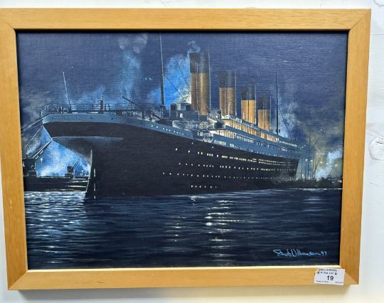 Stuart Williamson | Titanic in Belfast at night (20th Century) | MutualArt