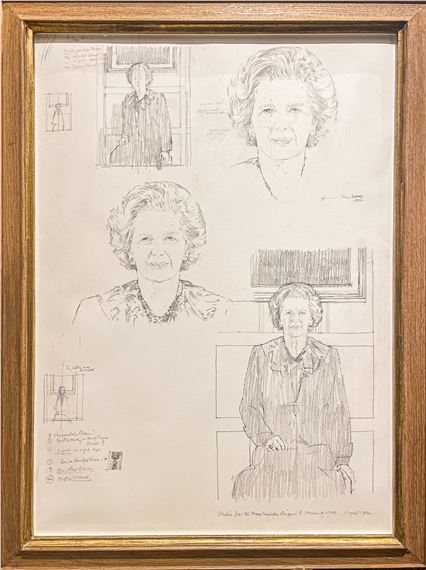 Bryan Organ | Portrait Study of Margaret Thatcher (1985) | MutualArt