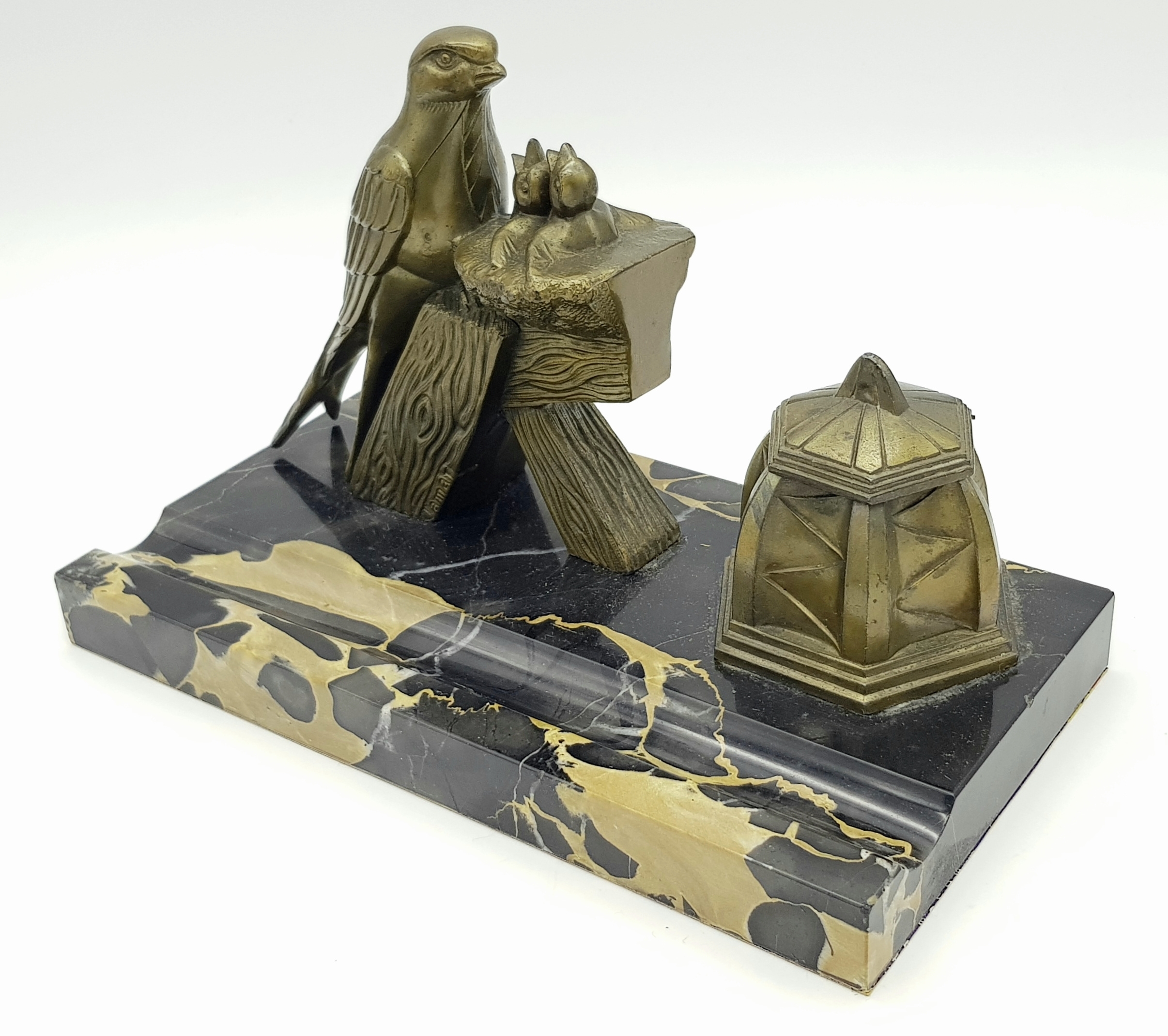 Armand Jamar | A SUPERB RARE ART DECO QUALITY BRONZE INKWELL C1920S/30S ...