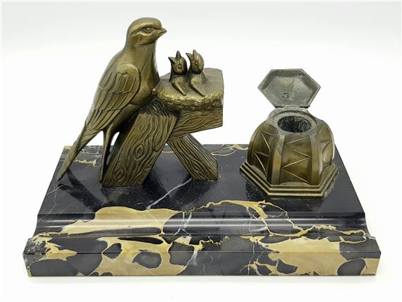Armand Jamar | A SUPERB RARE ART DECO QUALITY BRONZE INKWELL C1920S/30S ...