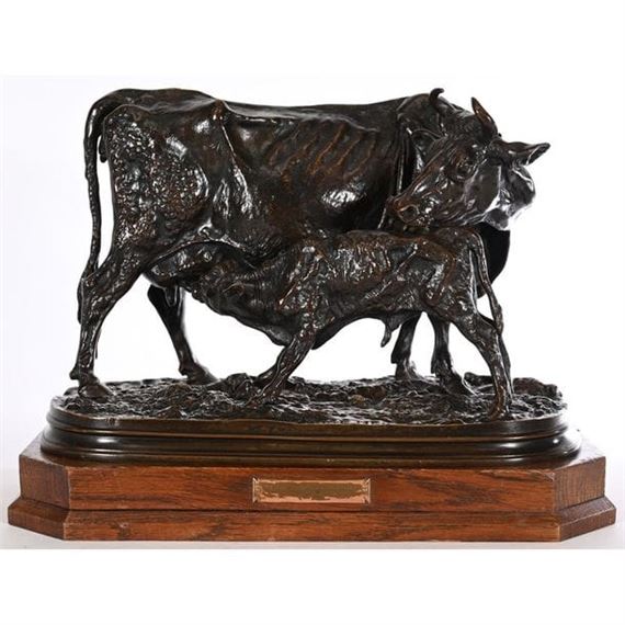 Pierre-Jules Mene | Flemish cow and calf, circa 1845 (Circa 1845 ...