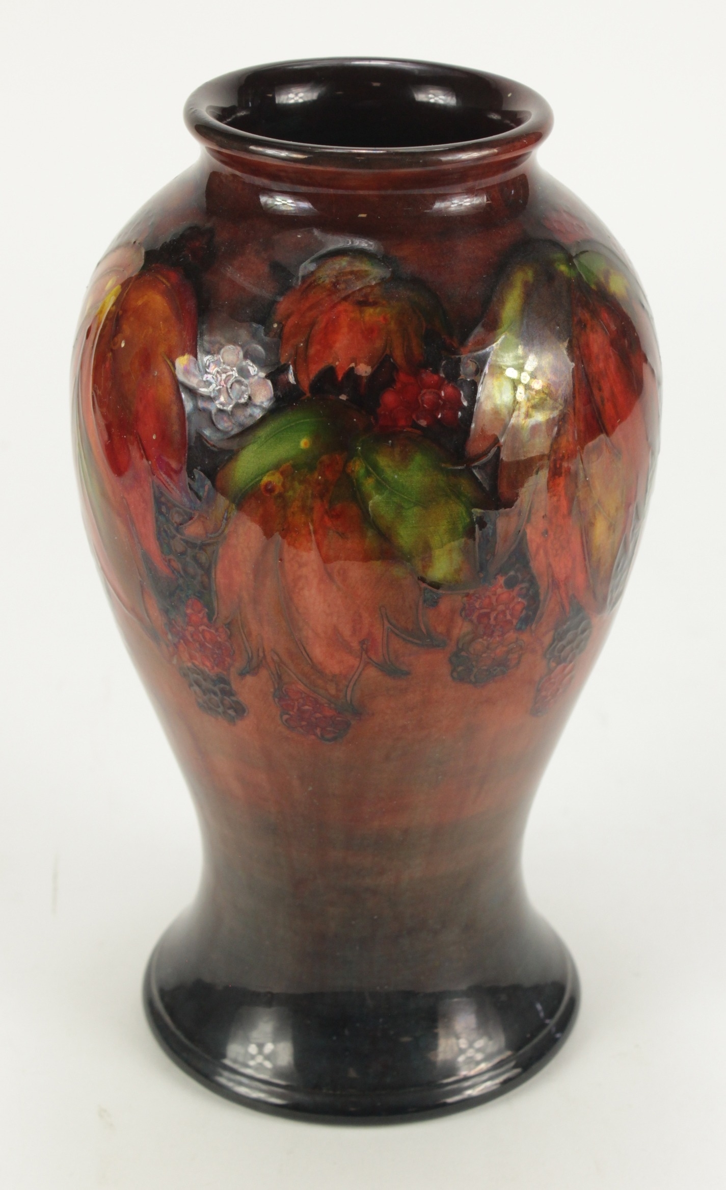 William Moorcroft | Leaf & Berry pattern flambe vase | MutualArt