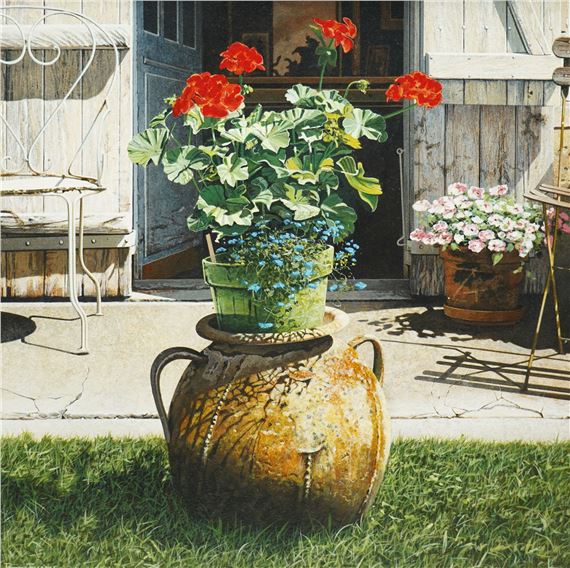 Peter Evans | Chez Sophie - Still Life of Flowers | MutualArt