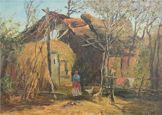 Emilia Rossotti | Piedmont countryside (1913) | MutualArt