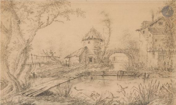 Jacques Charles Oudry | Duck chase (1764) | MutualArt