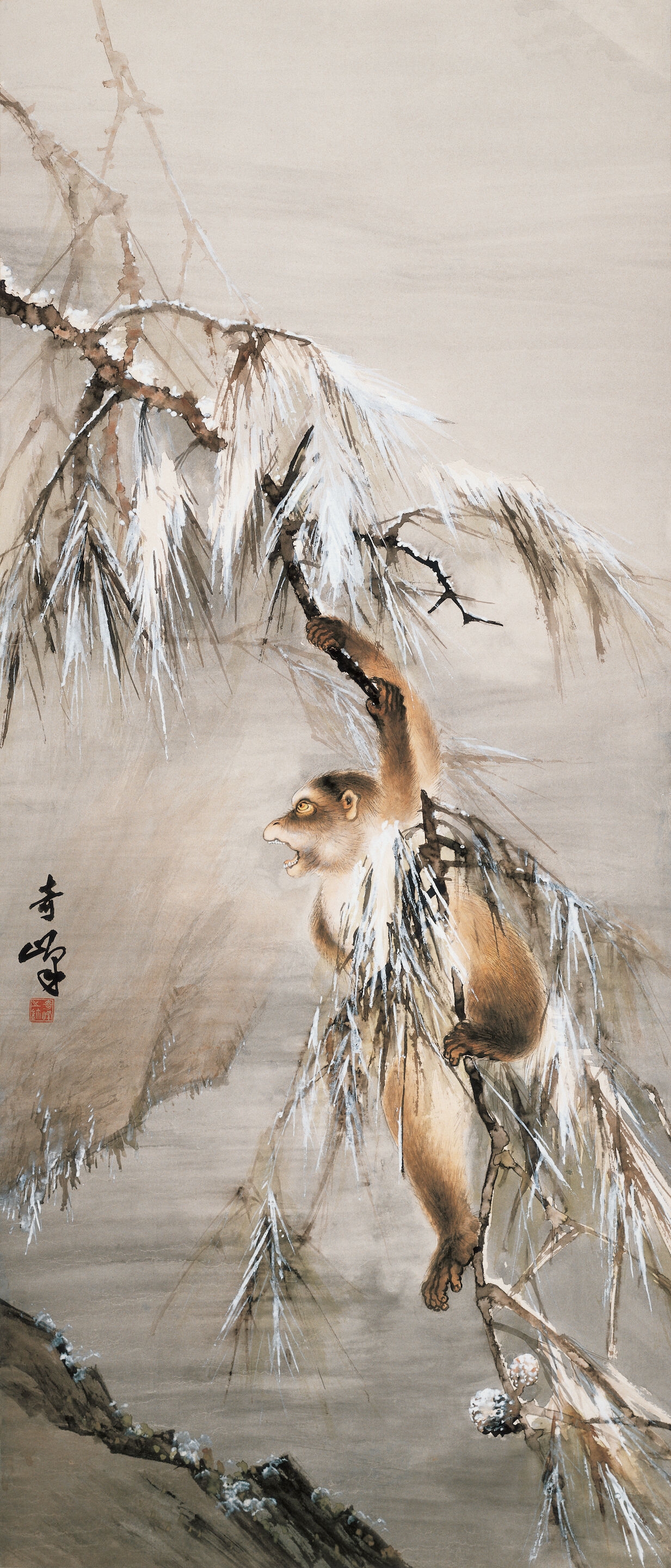 Gao Qifeng | Monkey on a Pine Tree | MutualArt