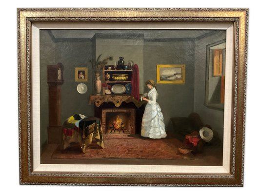 Clara Huff | Interior Genre Scene (Circa 1800s) | MutualArt