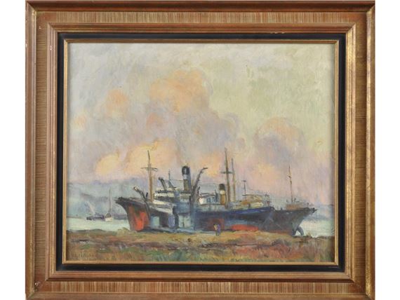 Robert Antoine Pinchon | Paquebots à quai | MutualArt