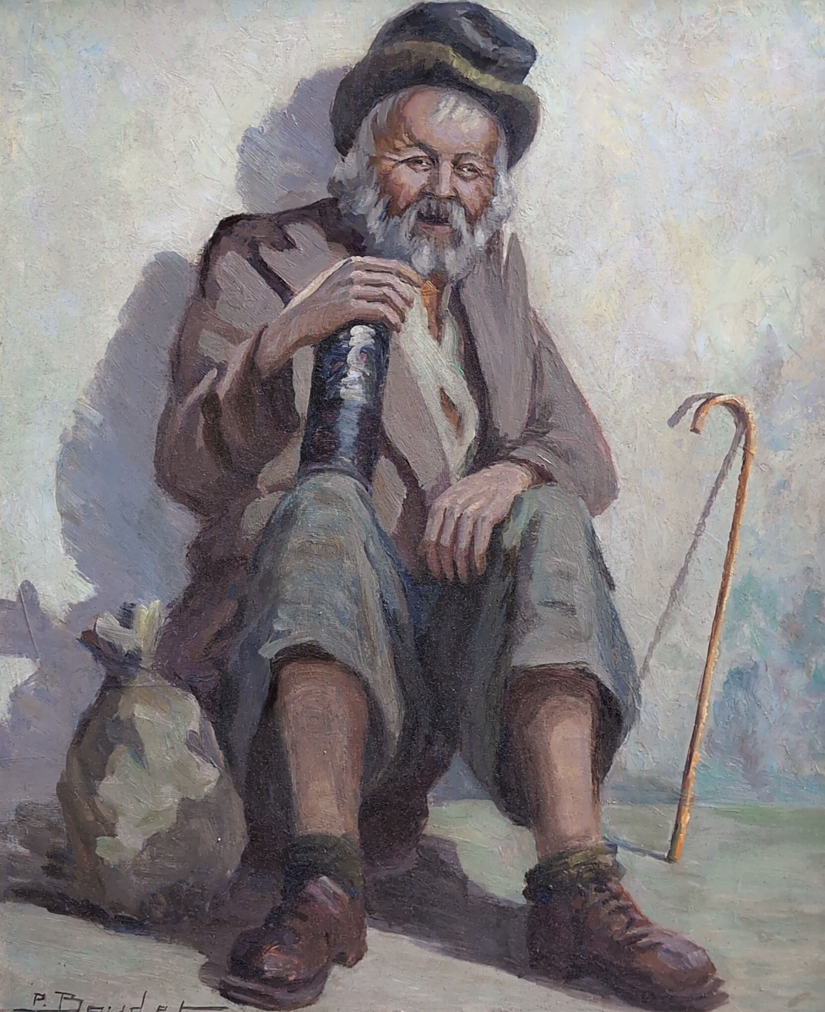 Pierre Boudet | Portrait d'homme assis | MutualArt