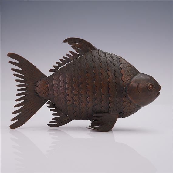 Indian School | Indian Brass Articulated Fish | MutualArt
