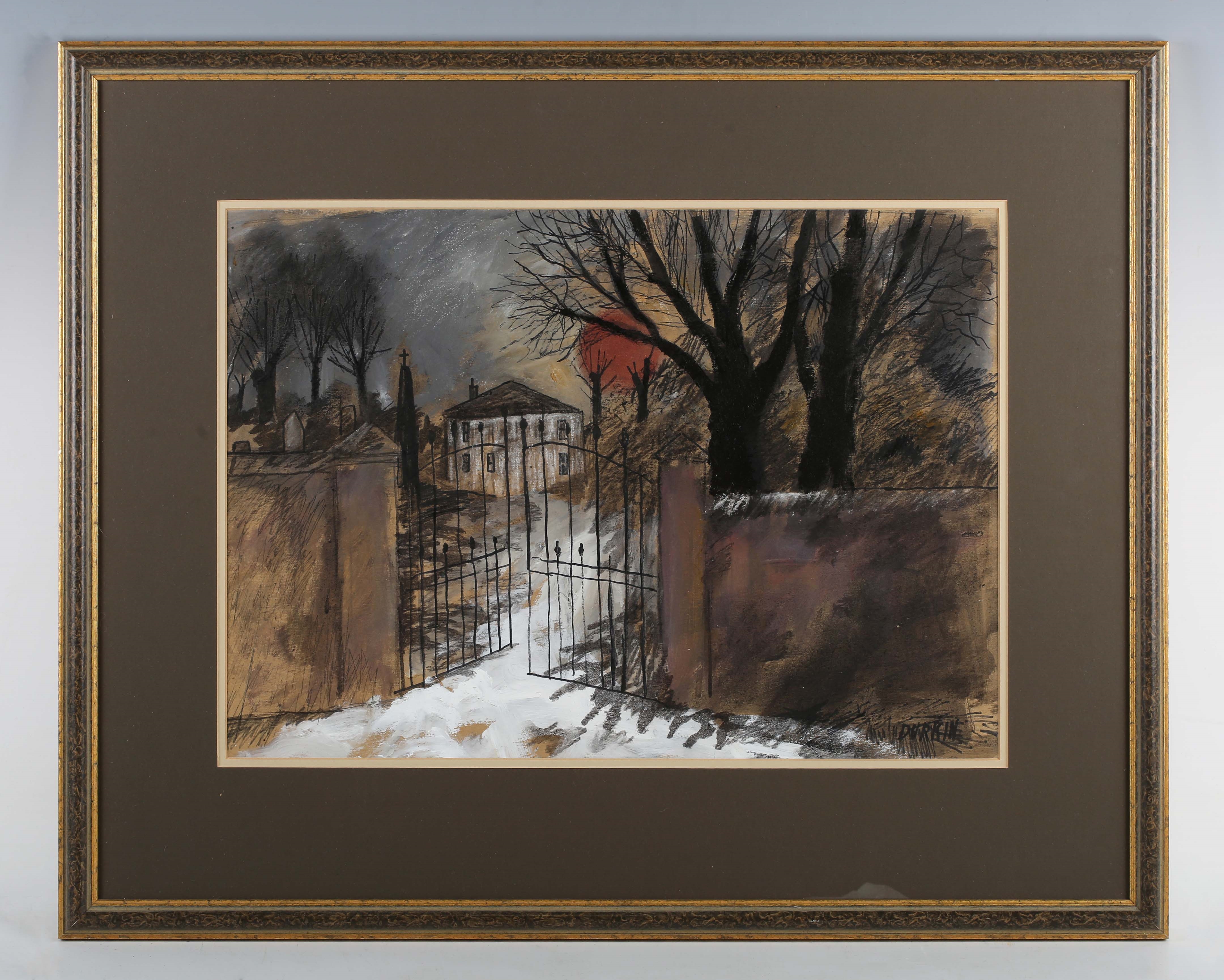 Tom Durkin | Gateway to a house in winter, probably Haworth, Yorkshire ...