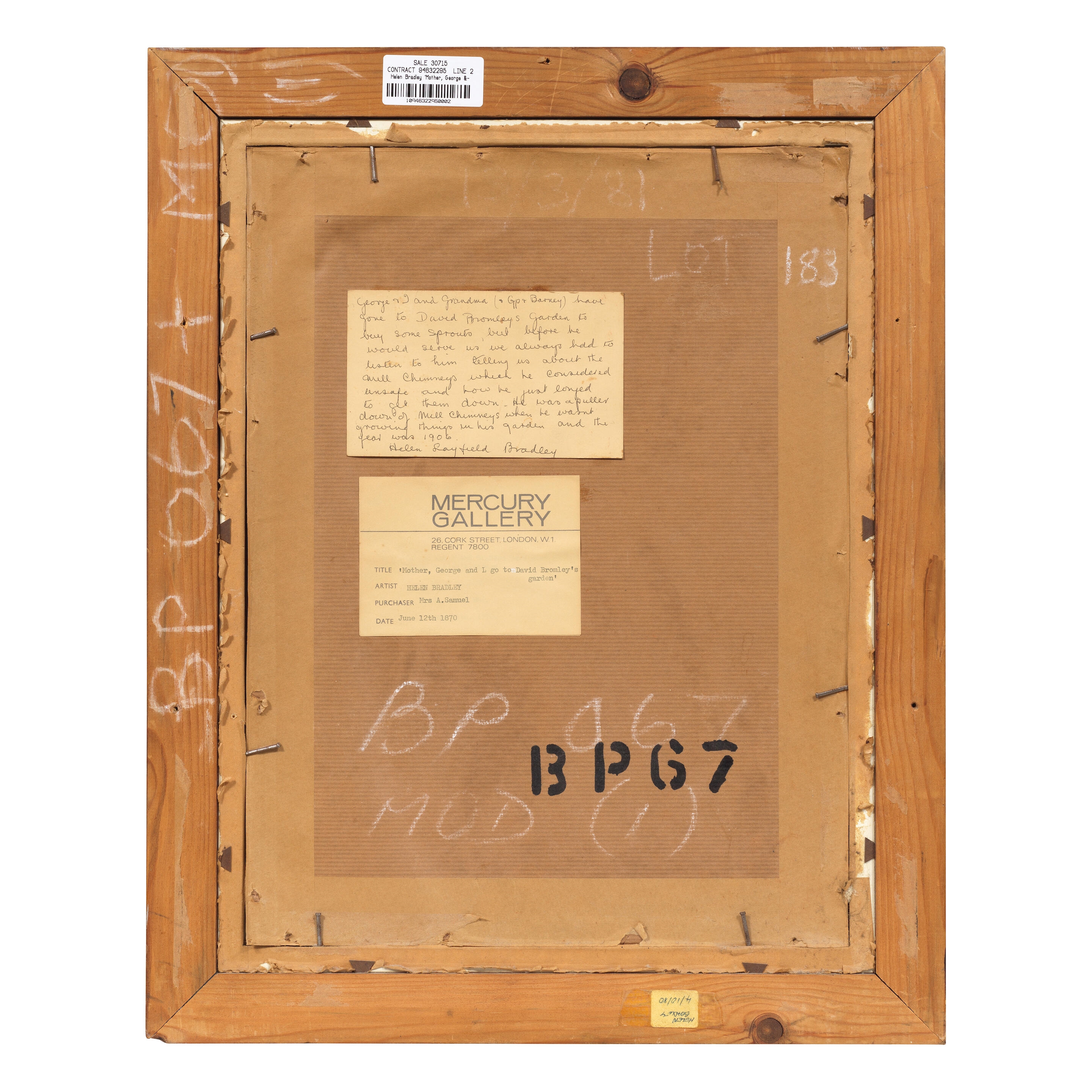 Helen Layfield Bradley | Mother, George and I go to David Bromley's ...