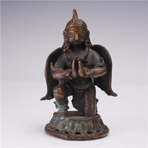 Indian School, 19th Century | Indian Bronze Garuda Praying Figurine ...