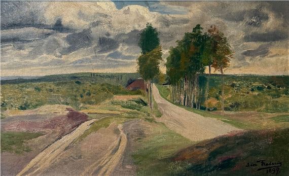 Léon Frédéric | Ardennes landscape (1897) | MutualArt