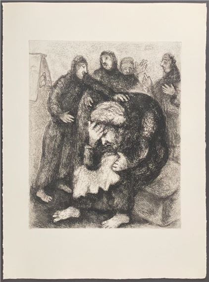 Chagall Marc | The Bible - Jacob Mourning Joseph (1956) | Compare ...