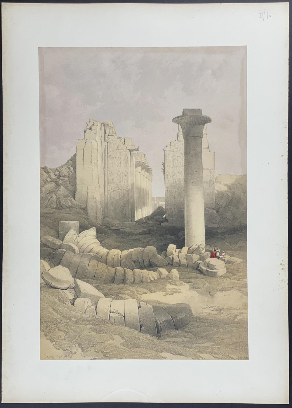 David Roberts | Dromos, or First Court of the Temple of Karnak (1842 ...