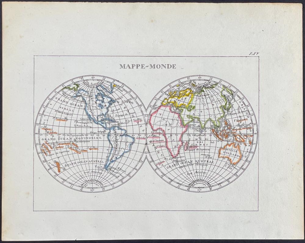 Gottfried Engelmann | Map of the World (1820) | MutualArt