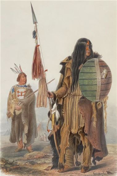 Karl Bodmer | Assiniboin Indians (1839 - 1842) | MutualArt