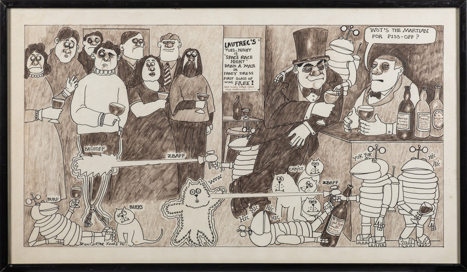 Brian Carter | Four cartoons of drinking interest | MutualArt