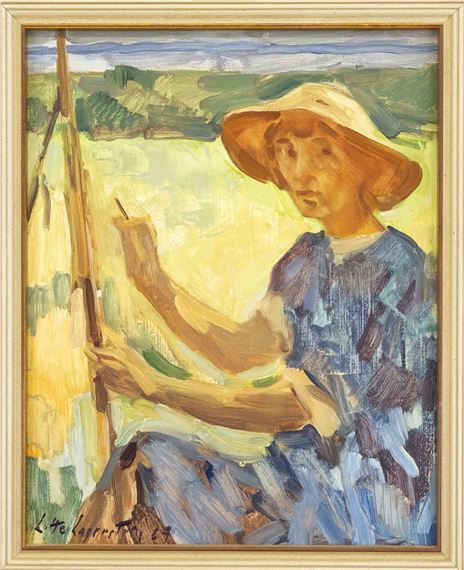 Lotte Laserstein | Traute Rose (Freundin und Modell der Malerin) an der ...