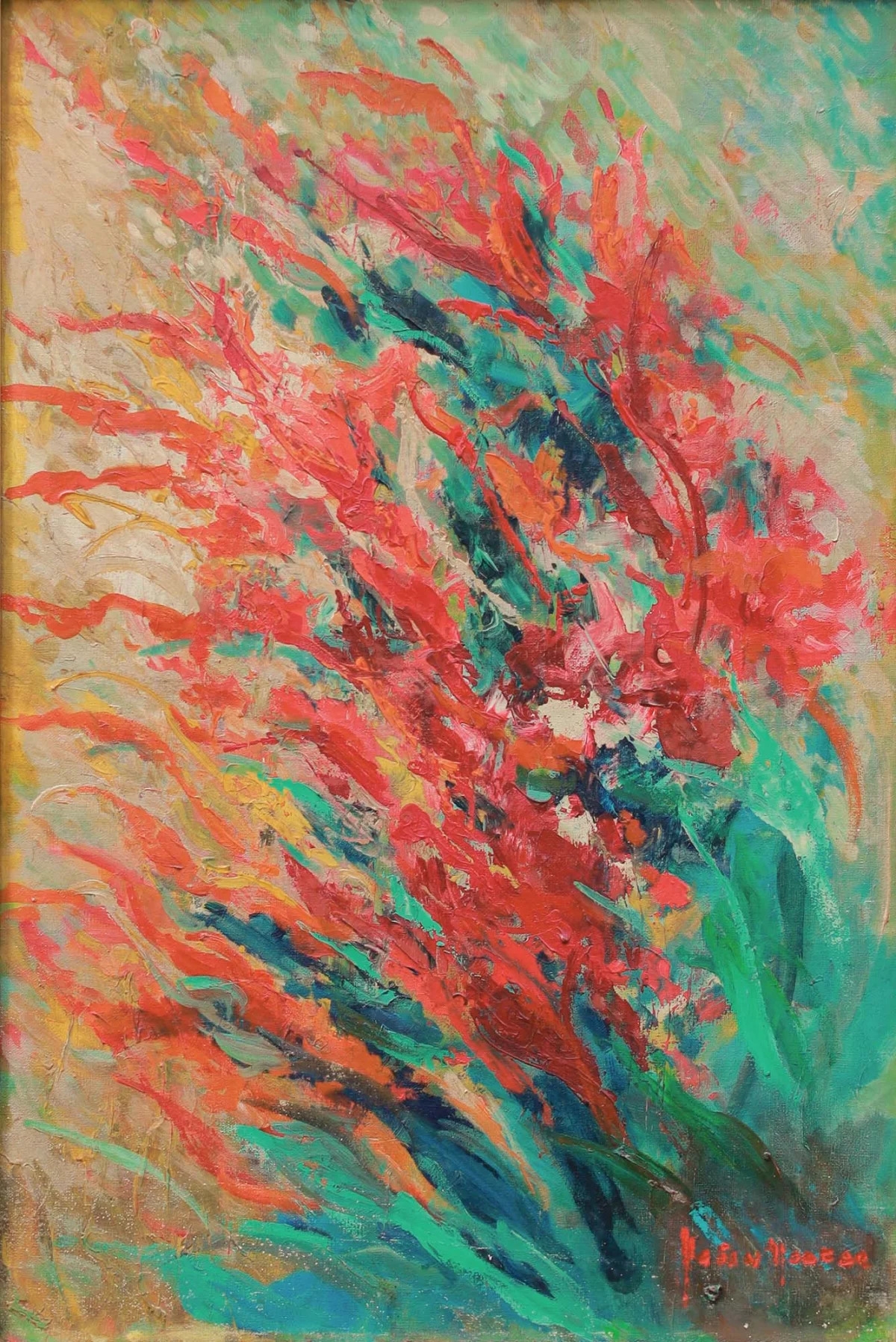 Hasan Djaafar | Red Flowers (Bunga Merah | MutualArt