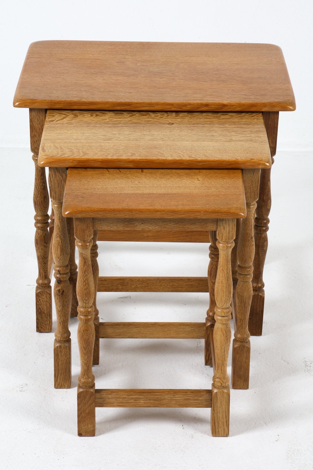 Henning Kjaernulf | HENNING KJAERNULF STYLE DANISH OAK NESTING TABLES ...