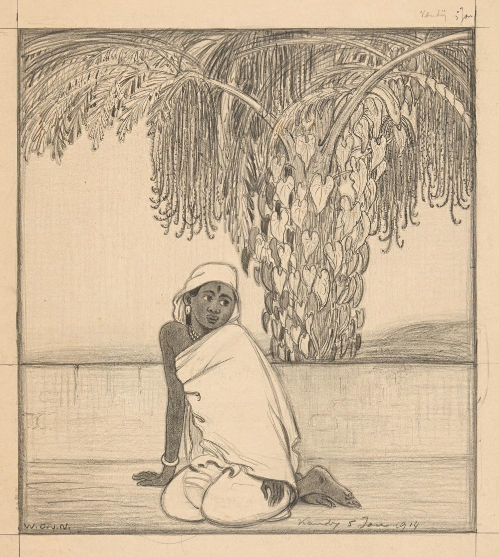 Wynand Otto Jan Nieuwenkamp | Tamil girl under a tree, Kandy, Sri Lanka ...