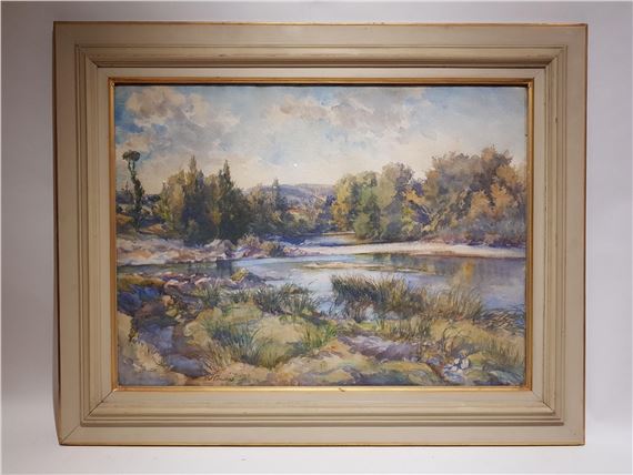 Jeanne Coussens | Les bords du Gardon en été | MutualArt