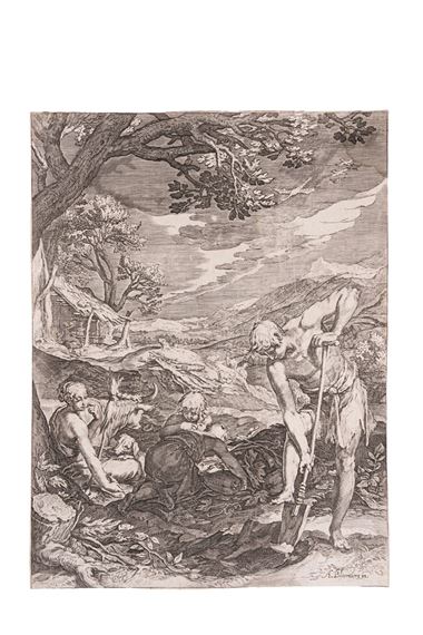 Abraham Bloemaert | The work of Adam and Eve (17th Century) | MutualArt