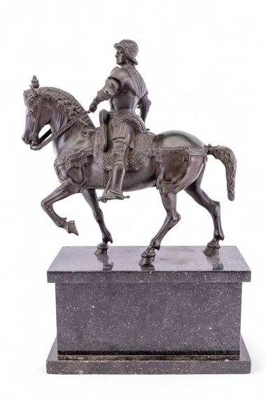 Andrea del Verrocchio | Armored condottiero on horseback | MutualArt