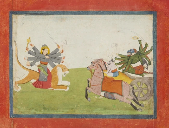 Guler School, 18th Century | An illustration to a Devi Mahatmiya series ...