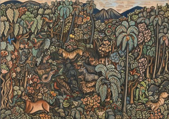 Ida Bagus Made Widja | A meeting in the Forest (1948) | MutualArt