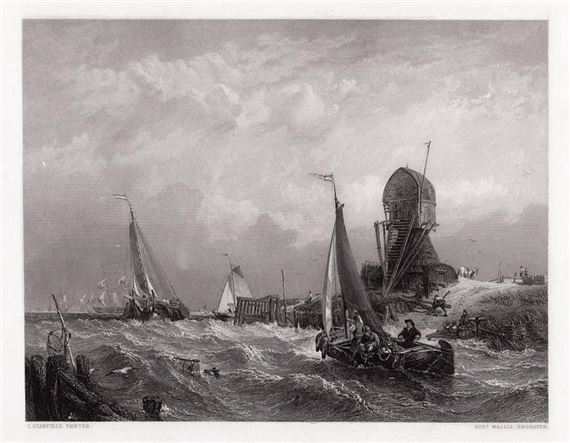 Clarkson Frederick Stanfield | Oude Scheld - Texel Island, Looking ...