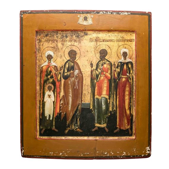 Russian School, 18th Century | Five Saints (Circa 1850) | MutualArt