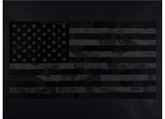 Cey Adams | American Flag (Black) (2016) | MutualArt