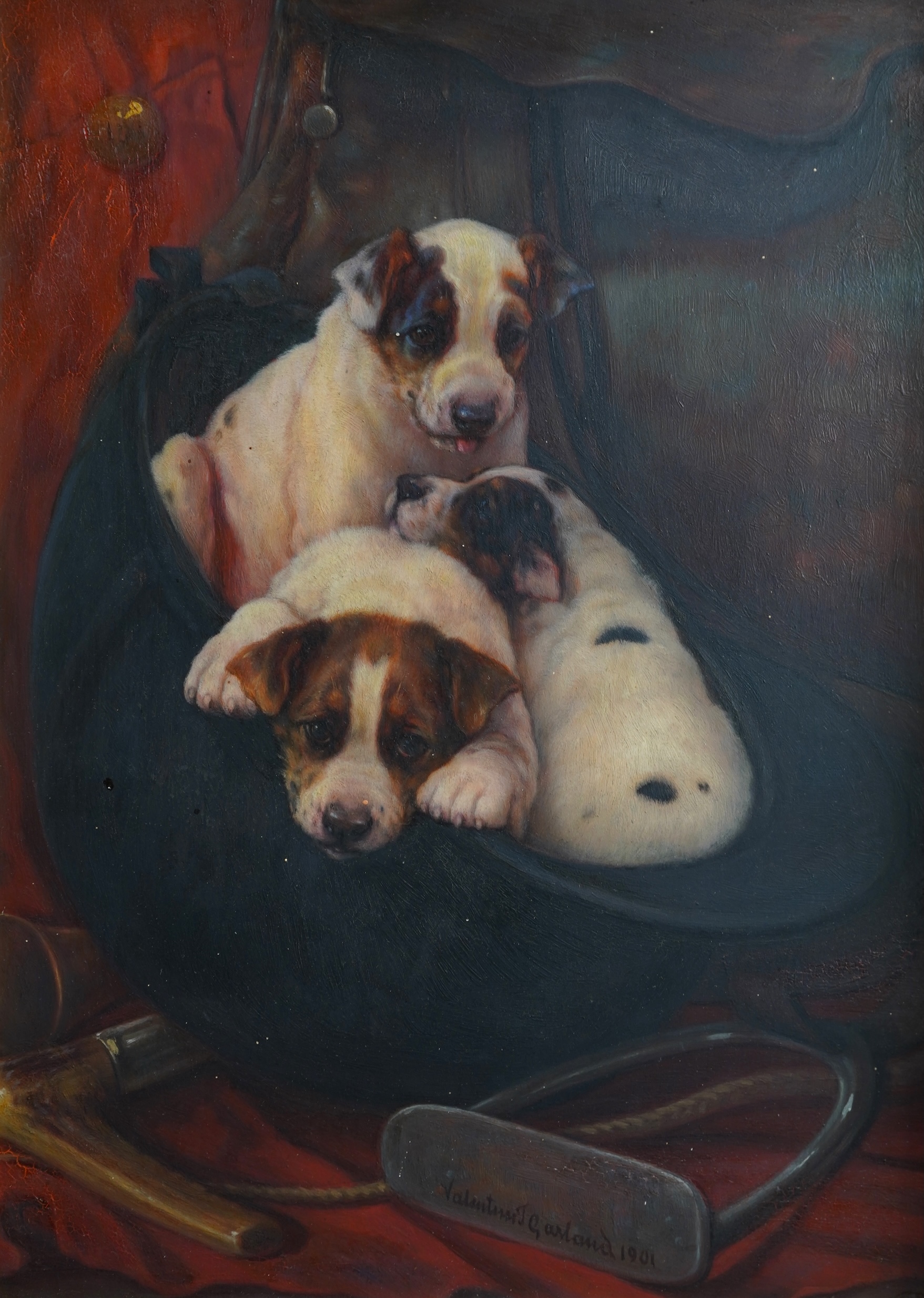 Valentine Thomas Garland | Fox Terrier Puppies (1901) | MutualArt