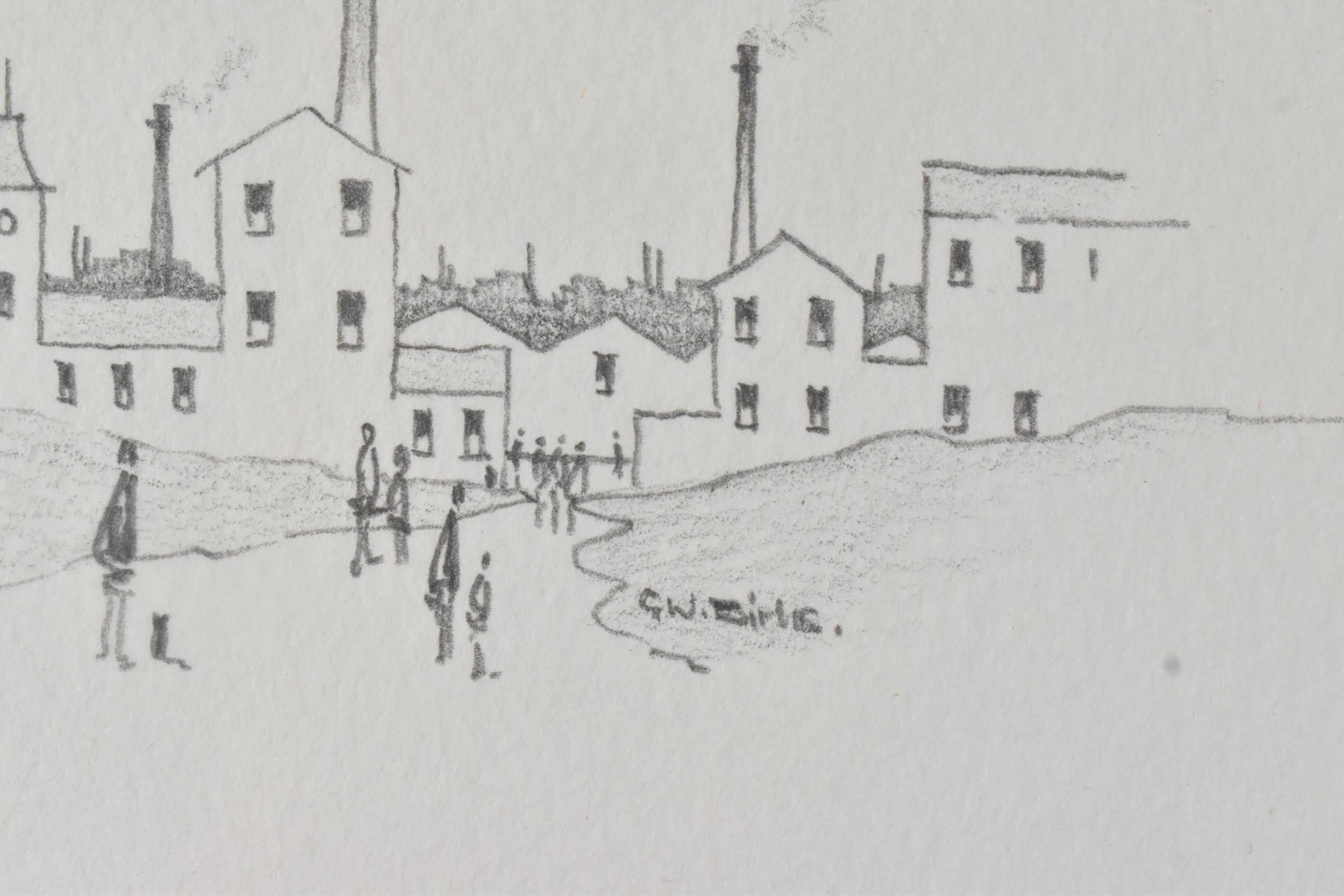 Geoffrey W. Birks | A pencil sketch depicting an industrial scene ...