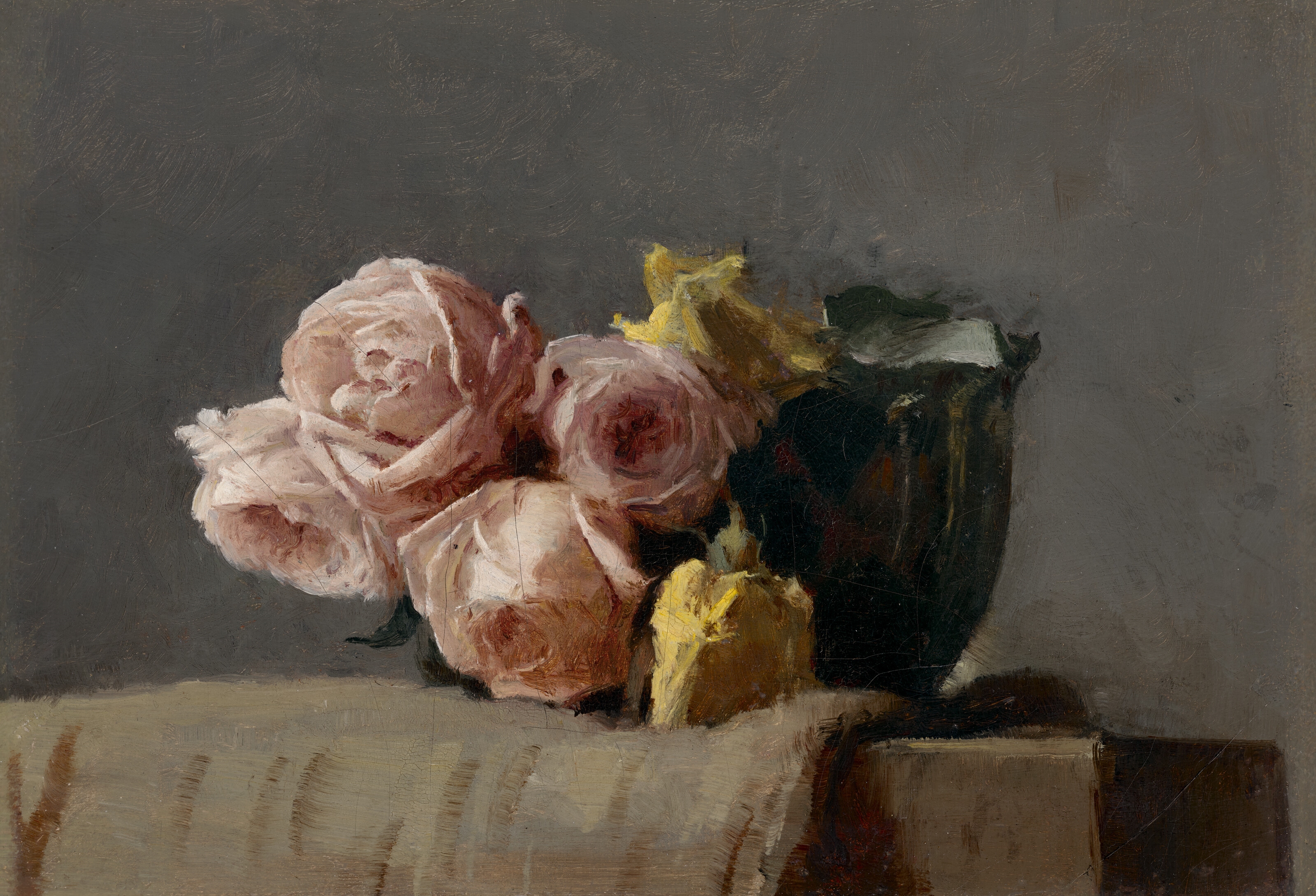 Dennis Miller Bunker | Yellow and Pink Roses (Circa 1886) | MutualArt