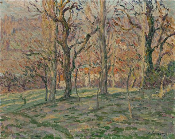 Henri Lebasque | Les maisons rouges à travers les arbres (Circa 1900 ...