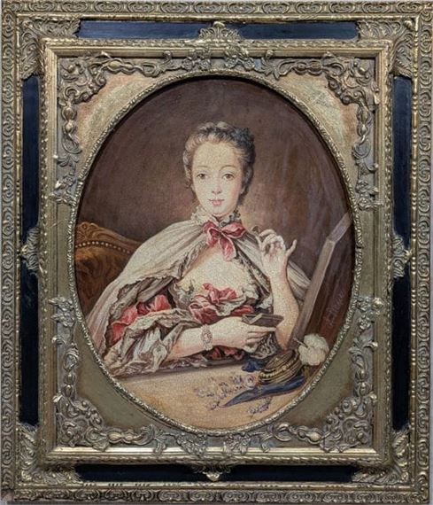 François Boucher | Portrait of the Marquise de Pompadour (1758) | MutualArt