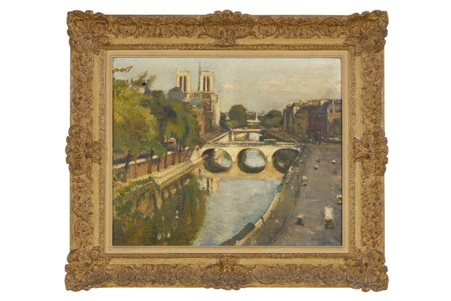 Arthur Fillon | bridges over the Seine with Notre-Dame | MutualArt