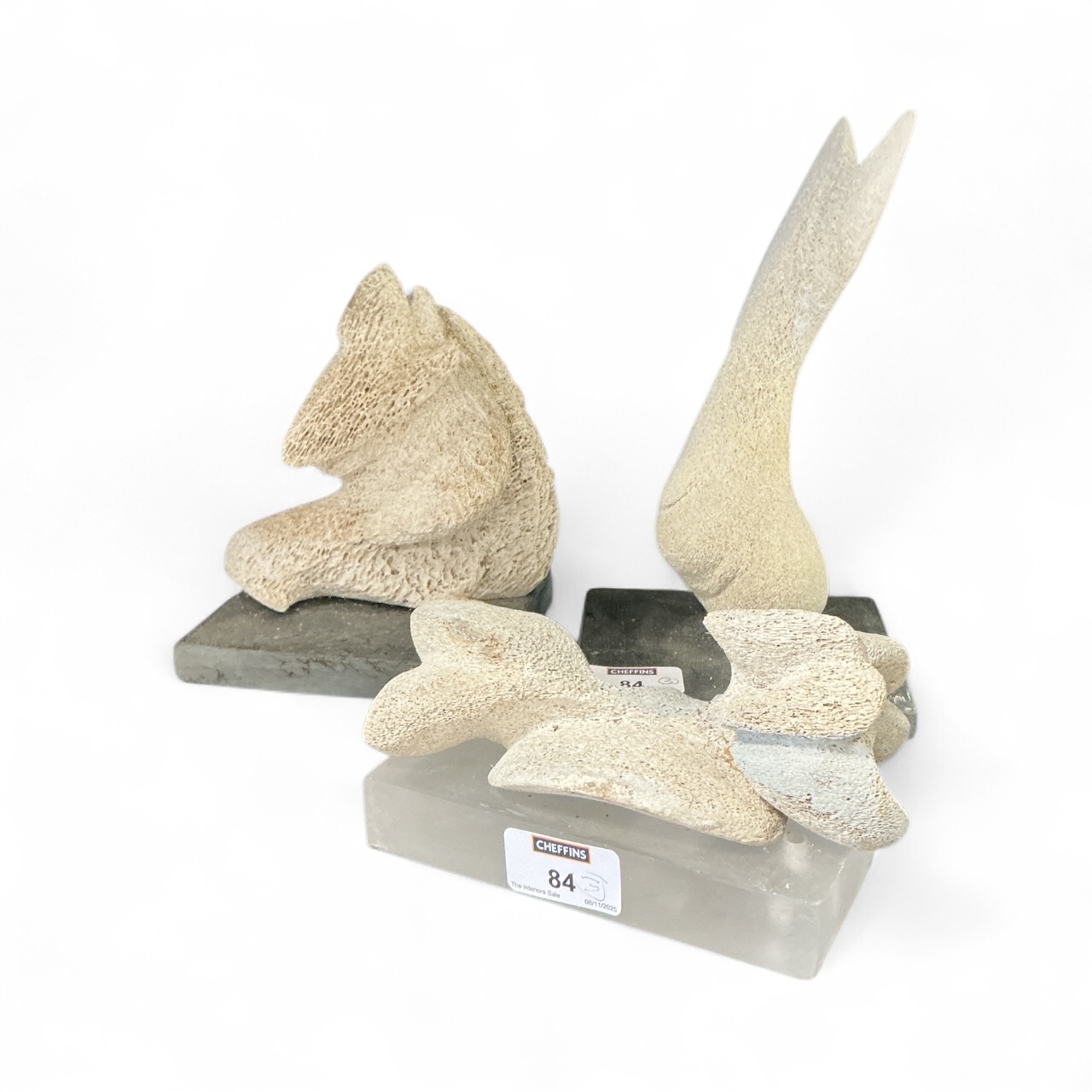 Denis Hapi | Three whale bone sculptures | MutualArt
