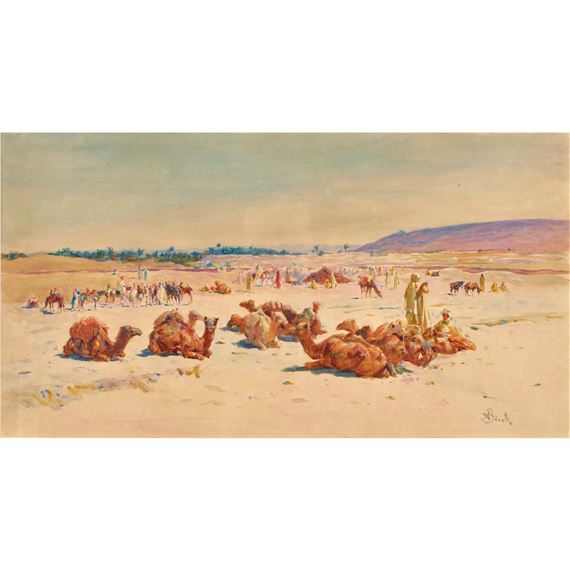 Alphonse Birck | La halte de la caravane | MutualArt