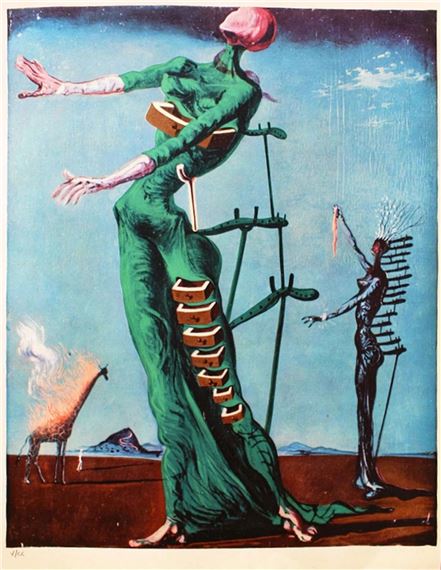 Salvador Dalí | The Giraffe on Fire (1990) | MutualArt