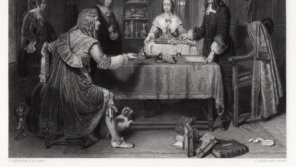 Charles Landseer | The Temptation Of Andrew Marvell (1864) | MutualArt