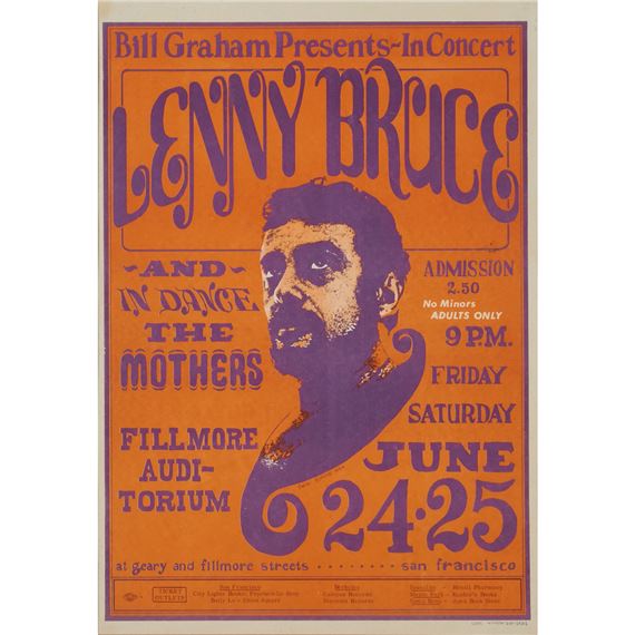 Wes Wilson | Lenny Bruce (1966) | MutualArt